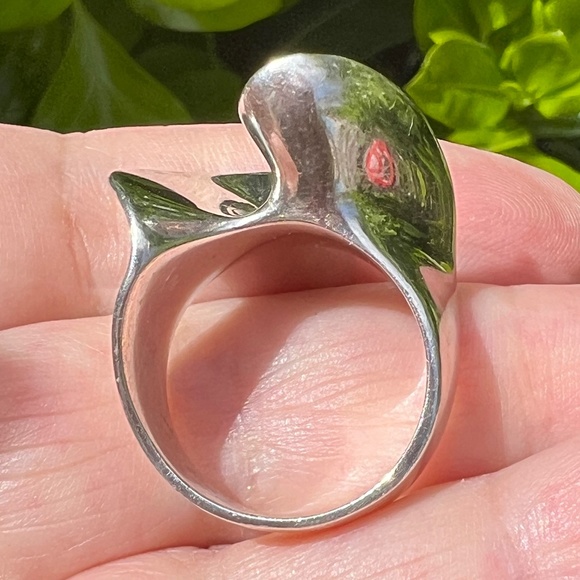 Jewelry | Vintage Huge Modernist Waive Design Ring Sterling Silver ...